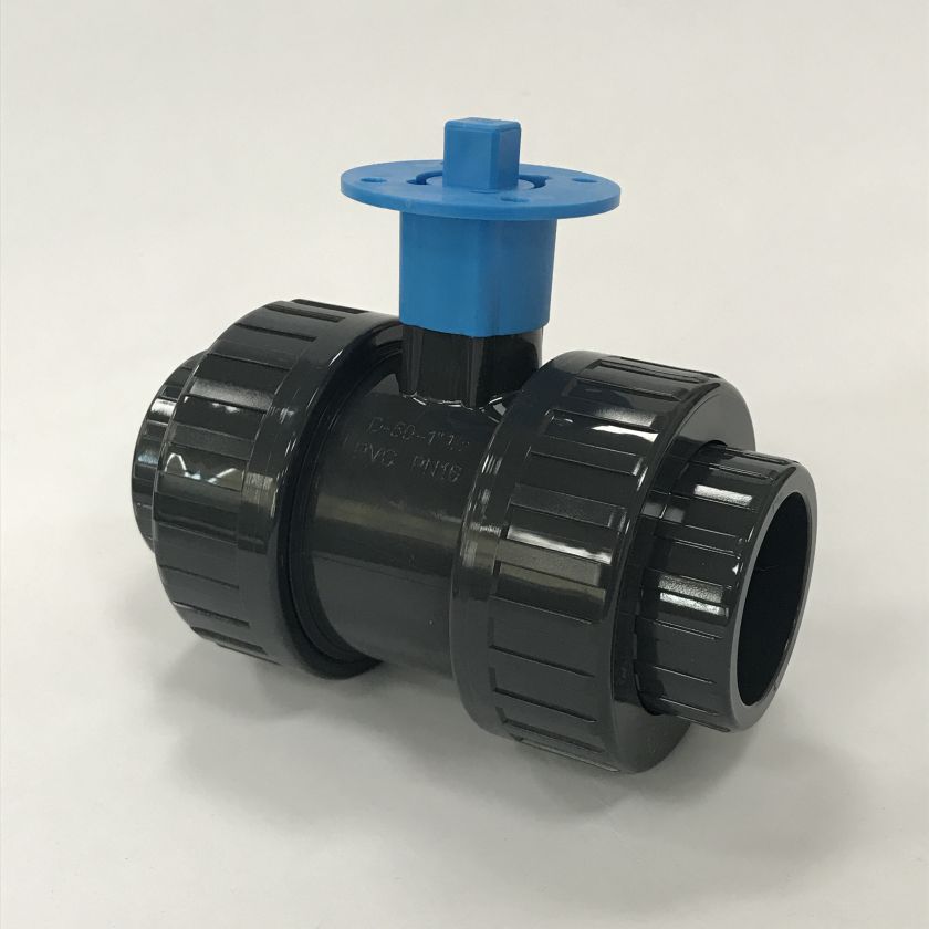 PVC-U Ball Valve D/U with Actuator Adaptor Plain EPDM – pips preston