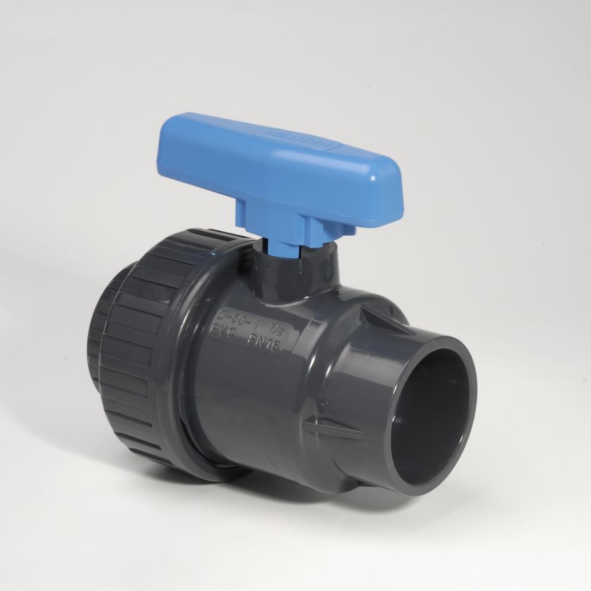 PVC-U Ball Valve SU Econ/Plain Socket EPDM – pips preston